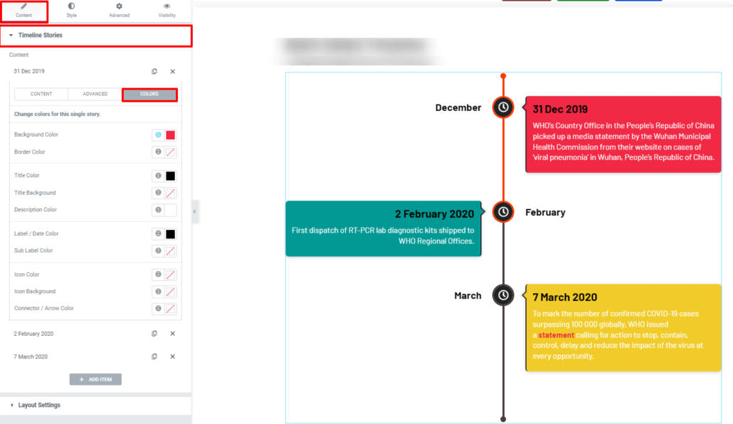 Multicolored Timeline - Timeline Widget Pro For Elementor