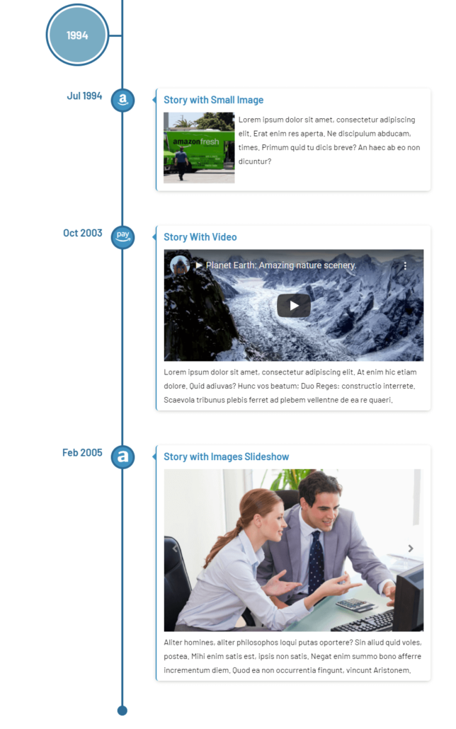Image/Video/Slideshow - Timeline Widget Pro For Elementor