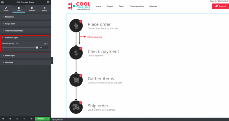 Container Style - Timeline Widget Pro For Elementor