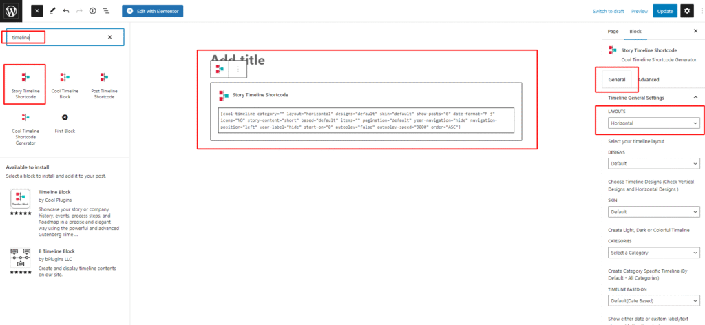 Create Horizontal Timelines with Cool Timeline Pro