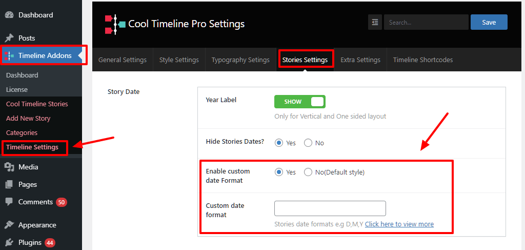 What Is Custom Date Format In Cool Timeline Pro Faq