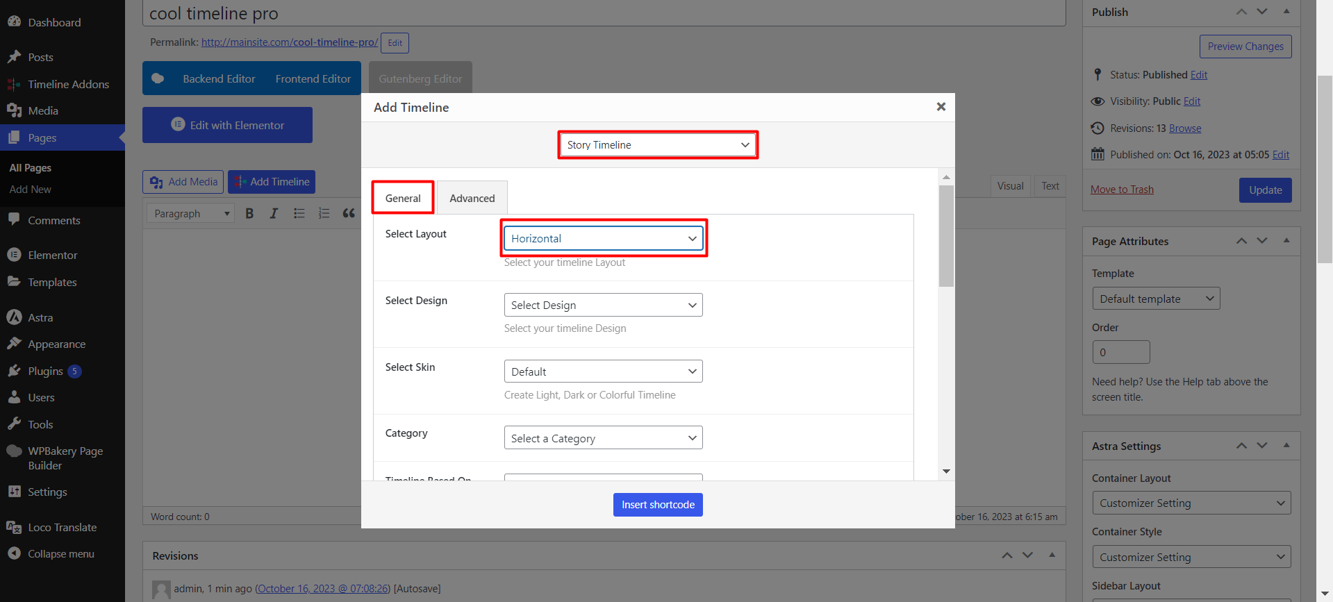 Create Horizontal Timelines with Cool Timeline Pro