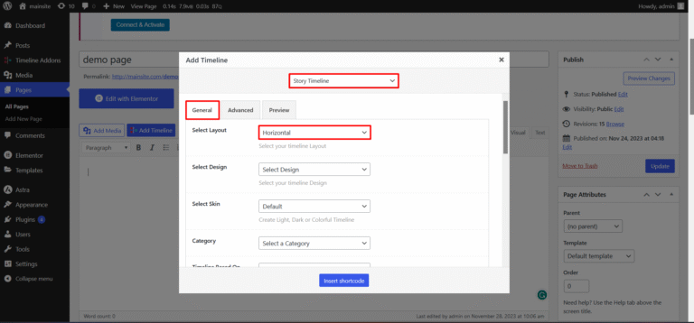 Create Horizontal Timelines with Cool Timeline Pro