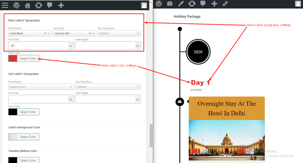 Timeline Builder General Settings - Customize Your Timelines