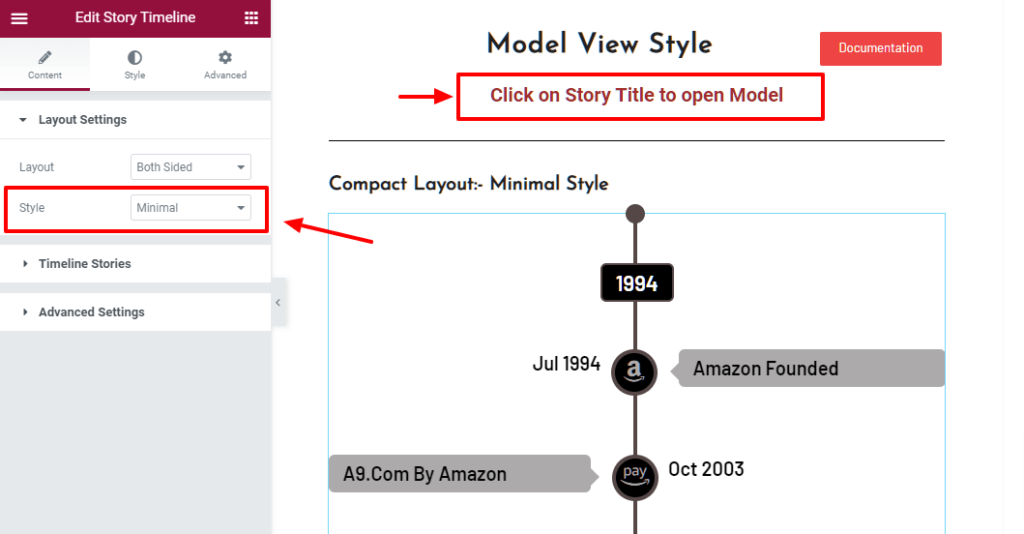 Model View - Timeline Widget Pro For Elementor