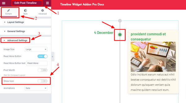 Timeline Without Icons - Timeline Widget Pro For Elementor