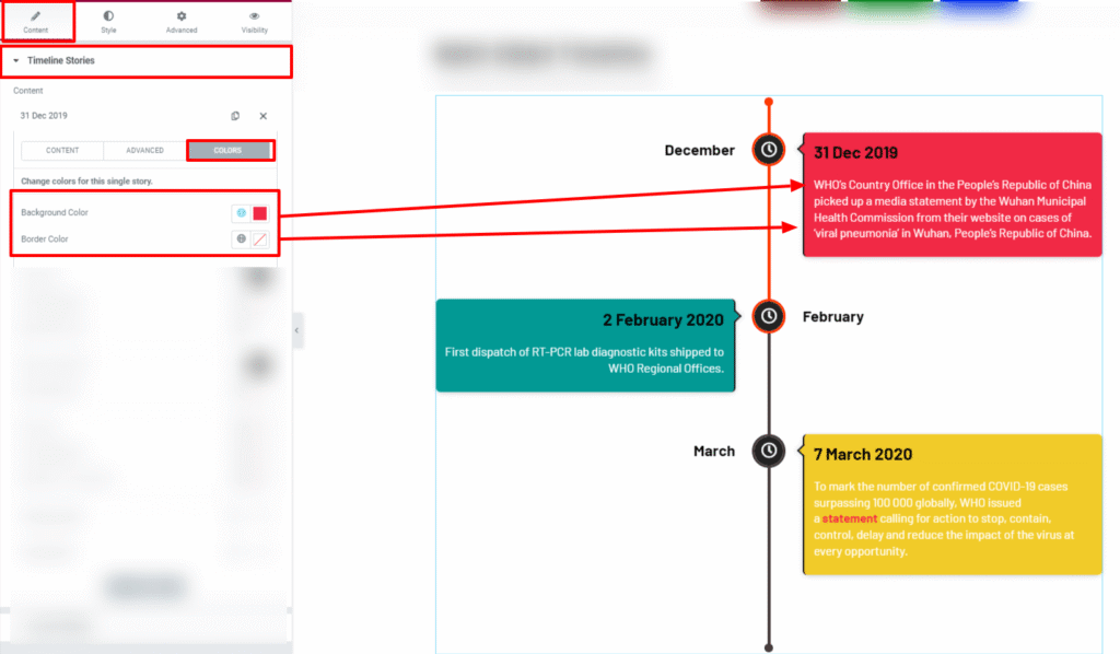 Multicolored Timeline - Timeline Widget Pro For Elementor