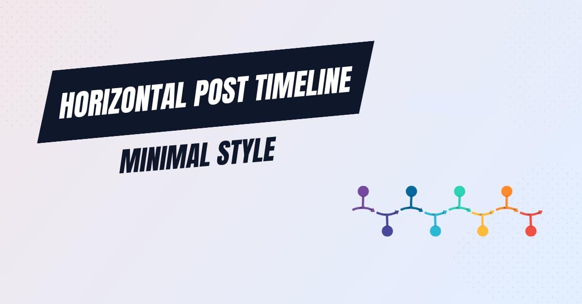 Minimal Style Horizontal Post Timelines in Elementor