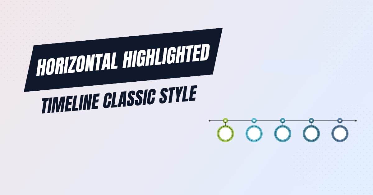 Classic Style Horizontal Highlighted Timelines in Elementor