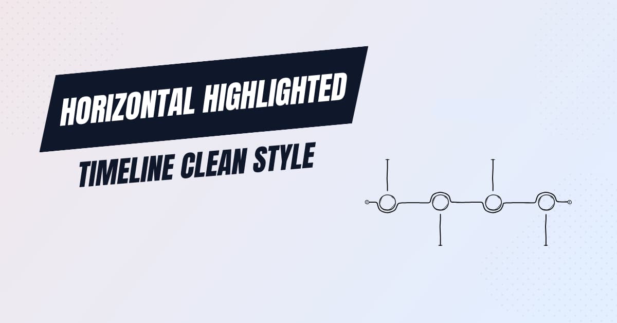 Clean Style Horizontal Highlighted Timelines in Elementor