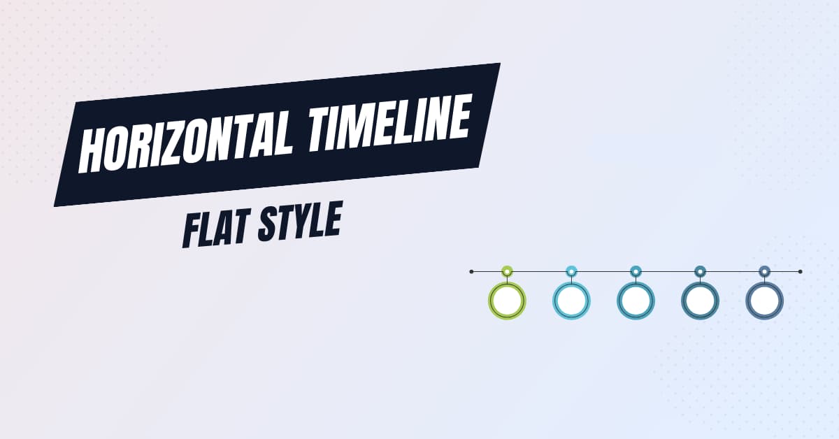 Flat Style Horizontal Timelines in Elementor