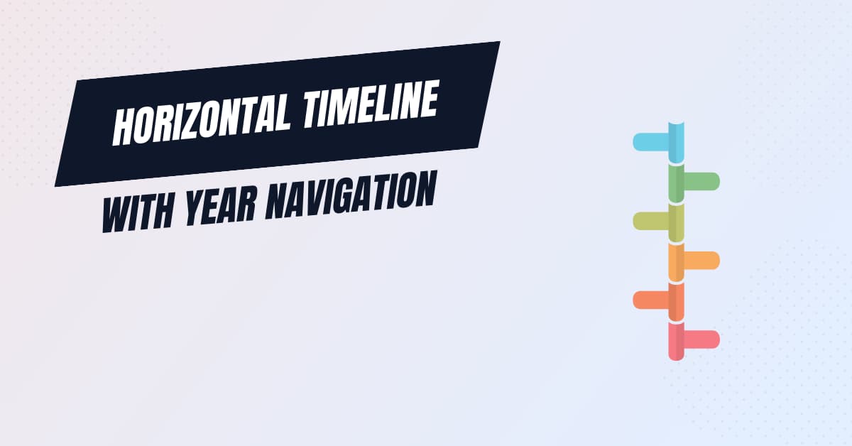 Horizontal Timeline w/ Year Nav – Cool Timeline Pro