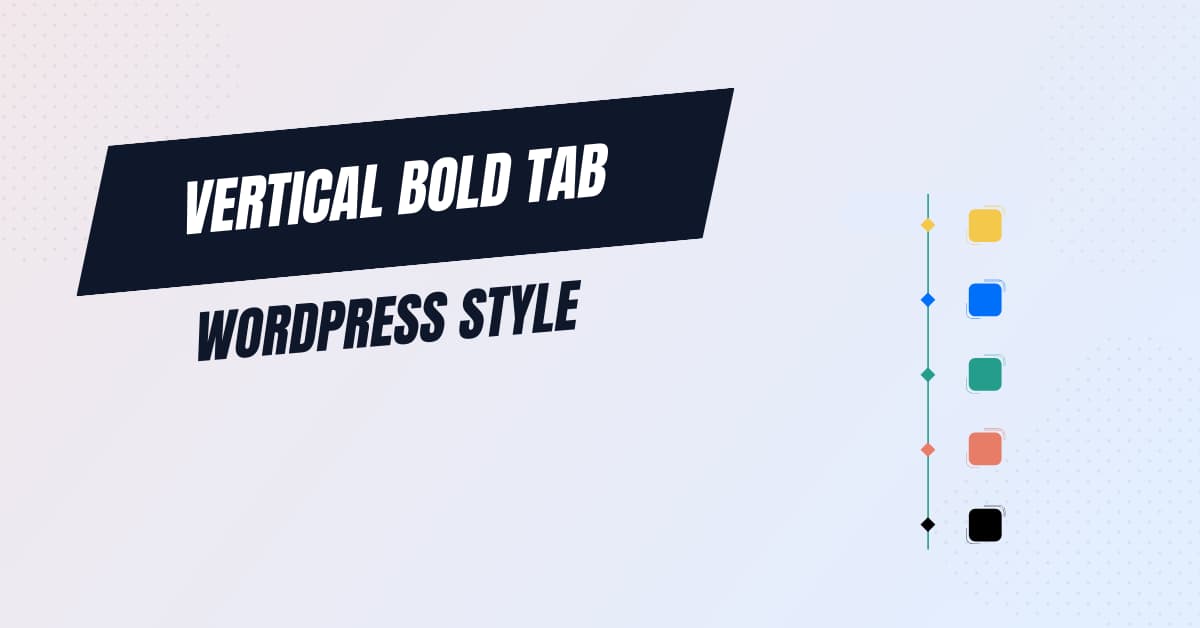 Bold Vertical Tabs Timeline in Elementor