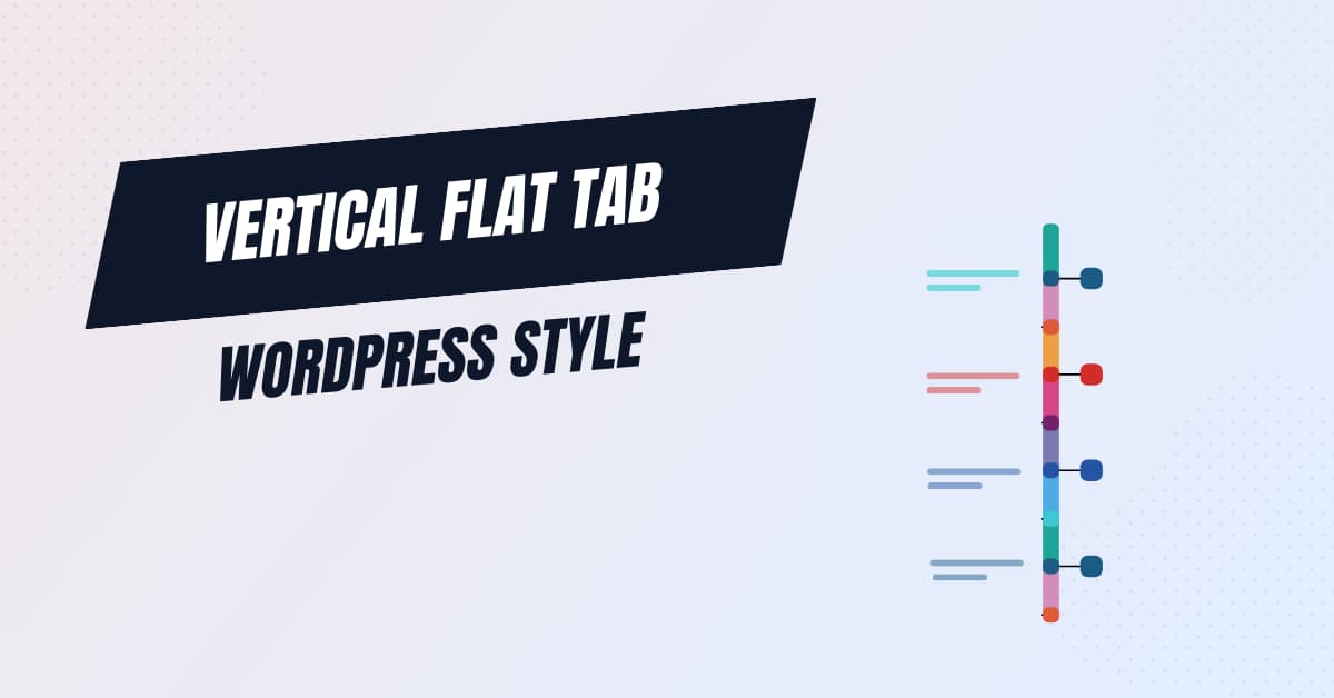 Flat Vertical Tabs Timeline in Elementor